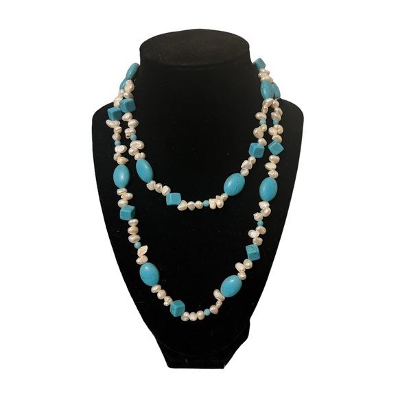 Jewelry | Howlite And Freshwater Pearl Necklace | Poshmark
